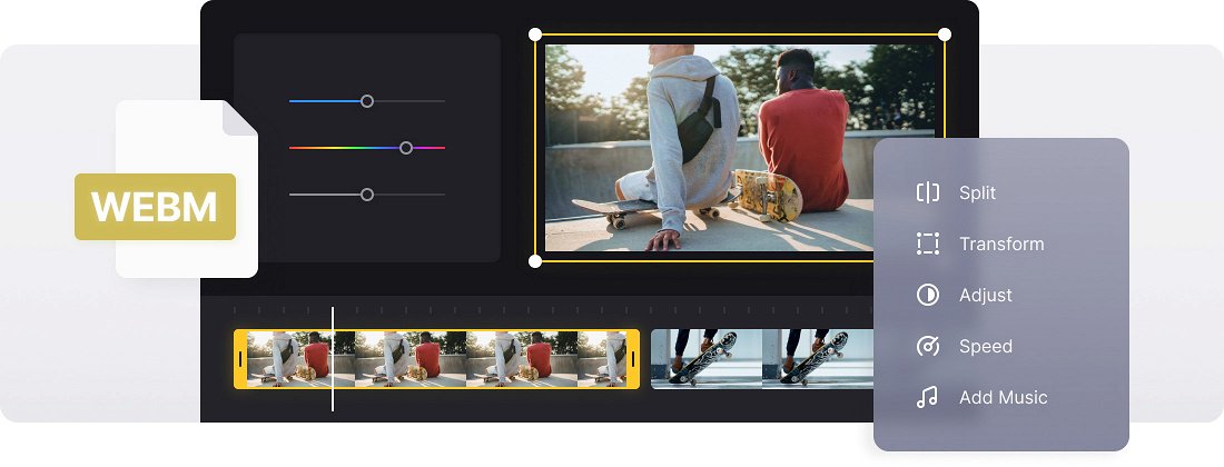 WEBM Editor — Clideo
