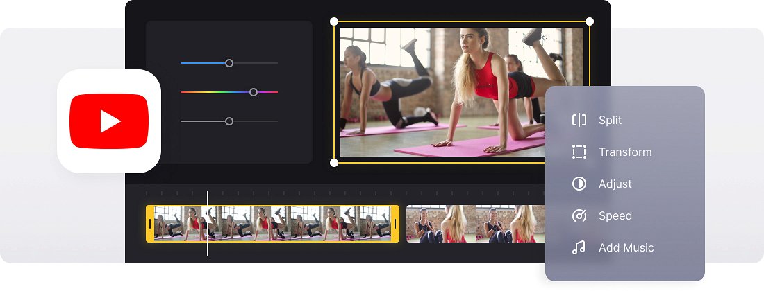 YouTube Video Editor — Clideo